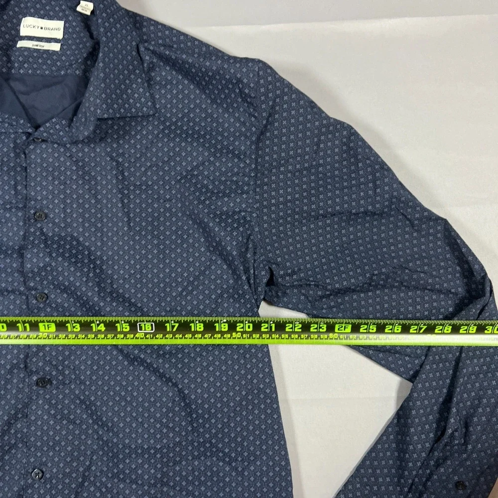 Lucky Brand | Shirts | Lucky Brand Dress Shirt Mens Xl Blue Pattern ...